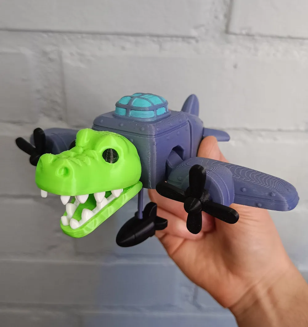 Bombardiro Crocodilo Articulated toy - Free 3D Print Model - MakerWorld