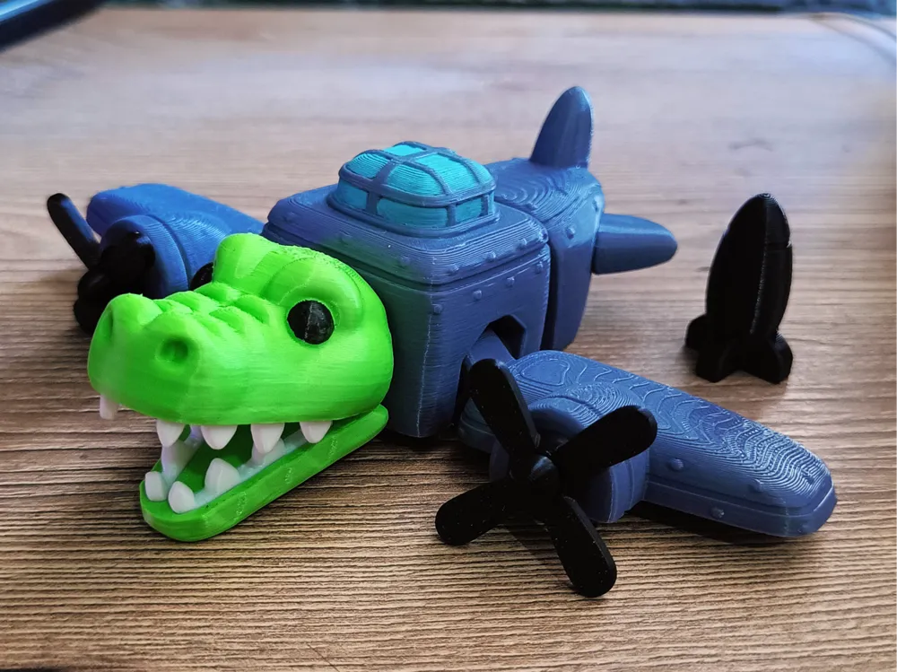 Juguete articulado Cocodrilo Bombardiro por Hiko 3DMakerWorld: Descarga Modelos 3D Gratuitos