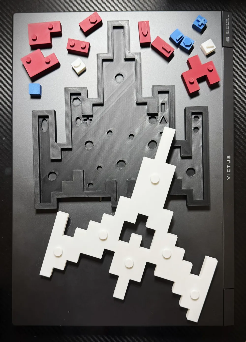 Galaga Ship (NO AMS) Wall Art - Free 3D Print Model - MakerWorld