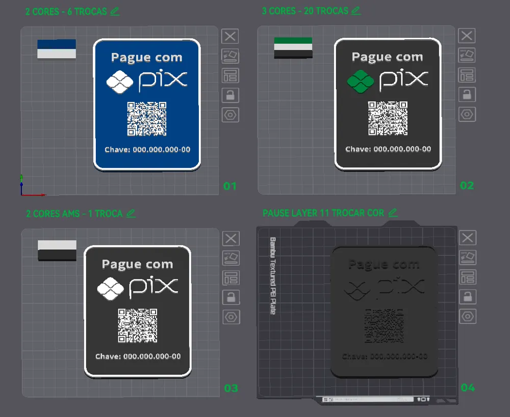 PAY WITH PIX QR CODE - EDITABLE - Free 3D Print Model - MakerWorld