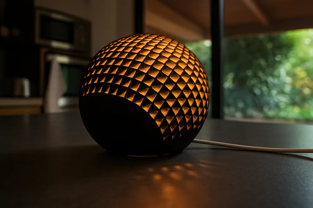 GlowShell Spherical Lamp Modern Design LED KIT-001 - Free 3D Print ...