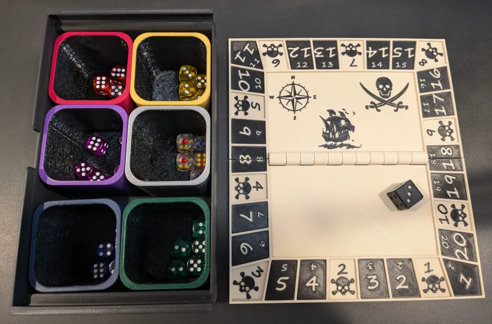 Liar's Dice (Perudo) Board Game w/ Bidding Board - Free 3D Print Model ...