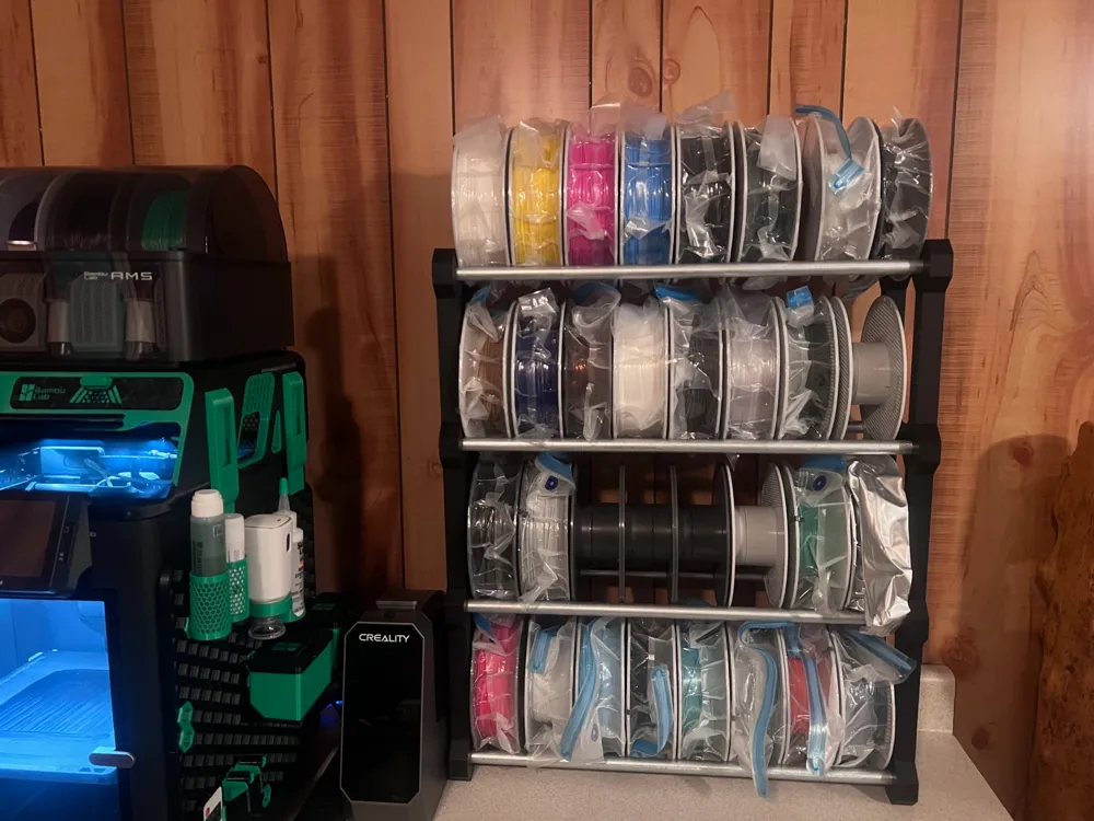 Filament Spool Rack Remix - Free 3D Print Model - MakerWorld