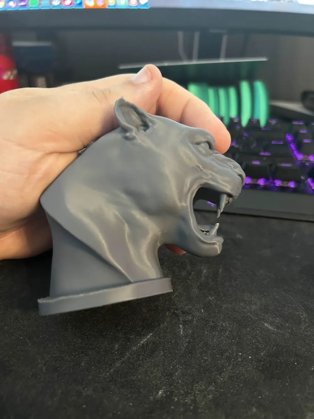 Panther bust high detail, easy print! by SkyTrax - MakerWorld