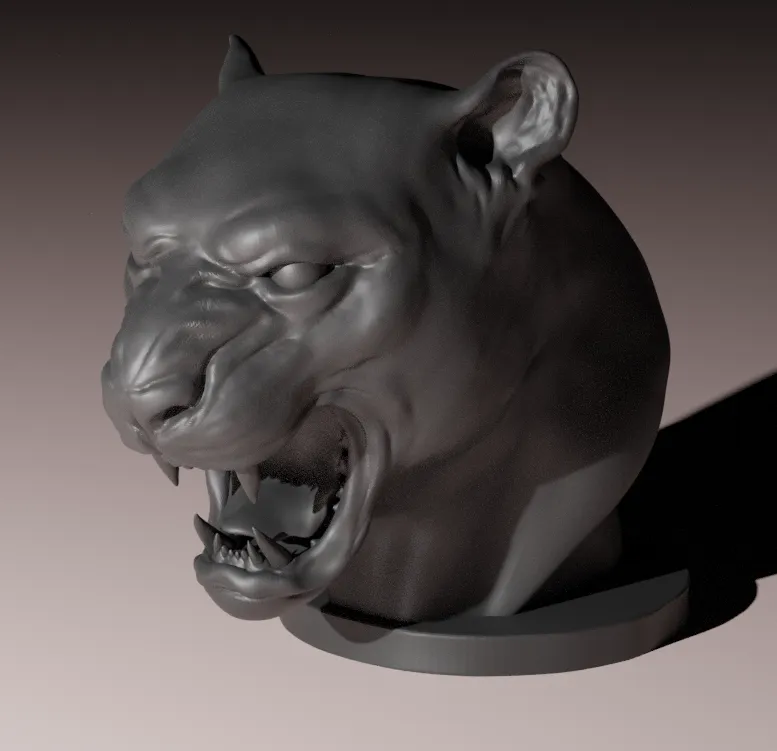 Panther bust high detail, easy print! by SkyTrax - MakerWorld