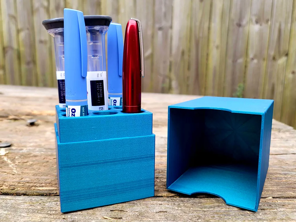Storage Box & Cover for 9 Insulin/Injection Pens by The Broken Circle ...