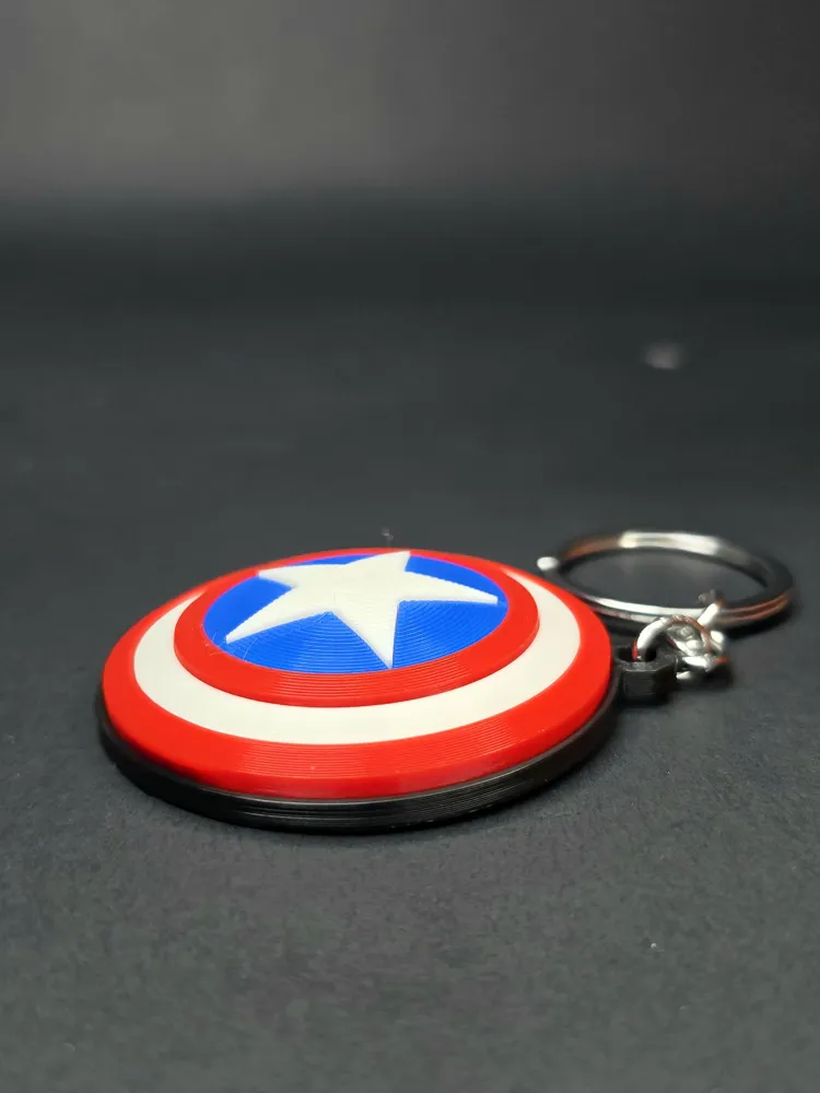 PREMIUM CAPTAIN AMERICA KEYCHAIN - Free 3D Print Model - MakerWorld