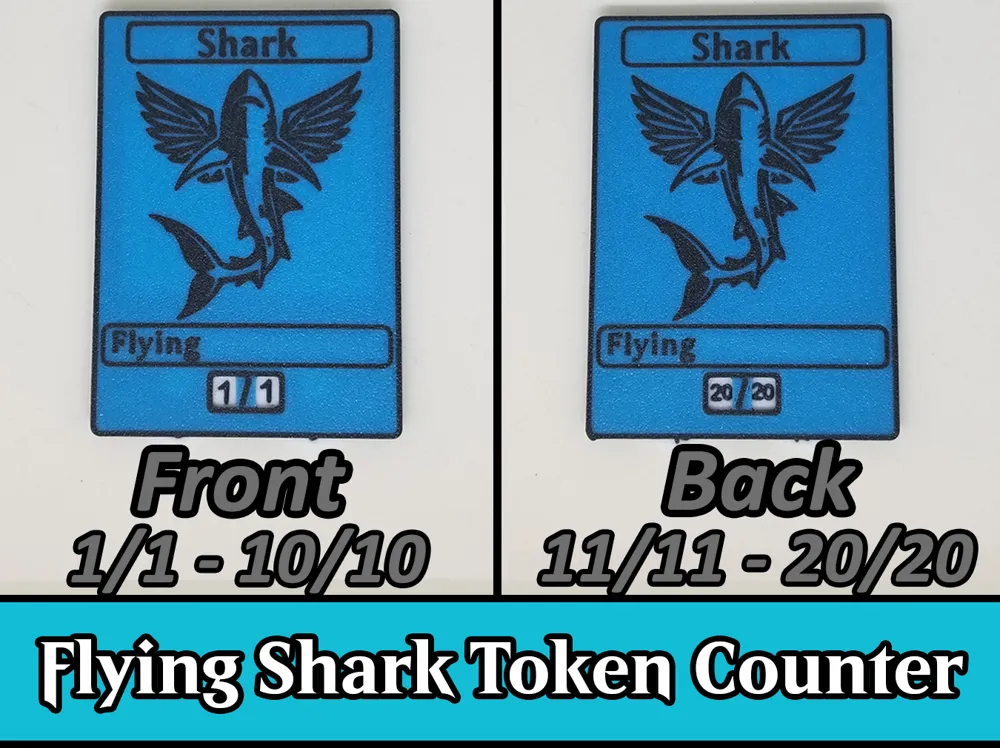 MTG Shark Tokens & Counter for Shark Typhoon by TheMakerSphere ...