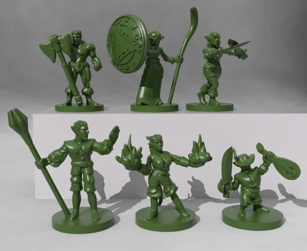 DnD Player Character pack1 miniatures - Free 3D Print Model - MakerWorld