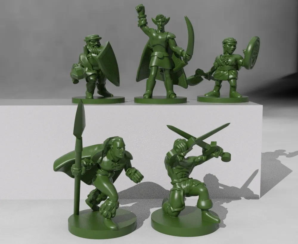 DnD Player Character pack1 miniatures Remixed by Darkwing MakerWorld ...