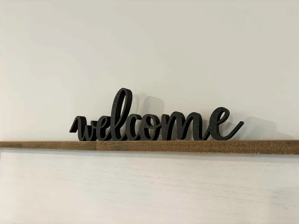 Table top welcome sign (Free commercial license) - Free 3D Print Model ...