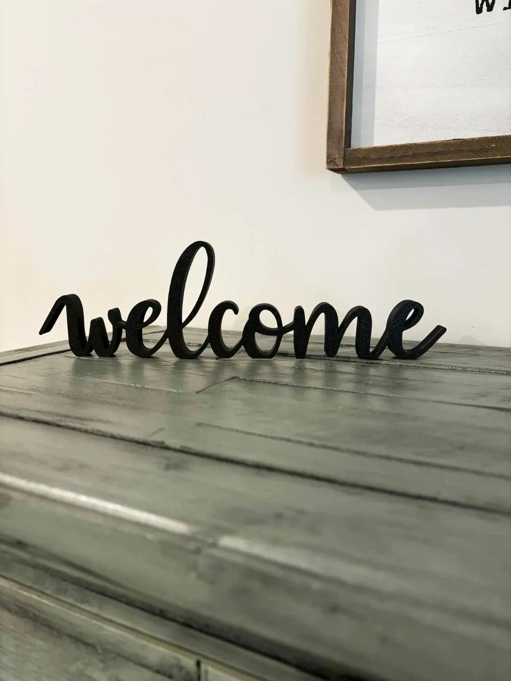 Table top welcome sign (Free commercial license) - Free 3D Print Model ...
