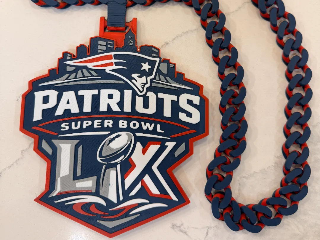 New England Patriots Super Bowl LX Chain - Free 3D Print Model - MakerWorld