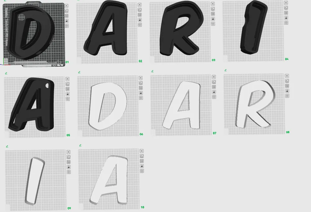 LED Name-Lamp Daria by 3D PrintTyrone - MakerWorld