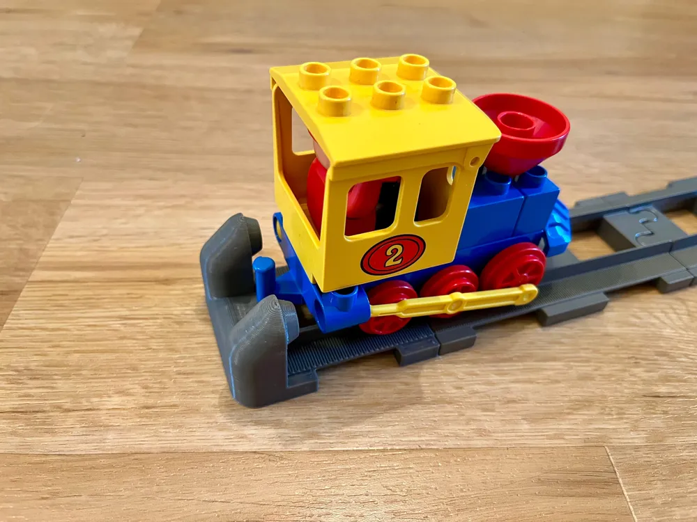 Dead end railway track for Duplo brick train rails Remixed by The Kit ...