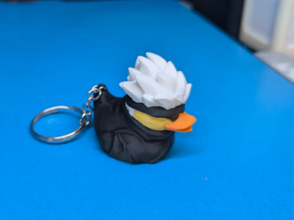 Satoru Gojo Duck Keychain - Free 3D Print Model - MakerWorld