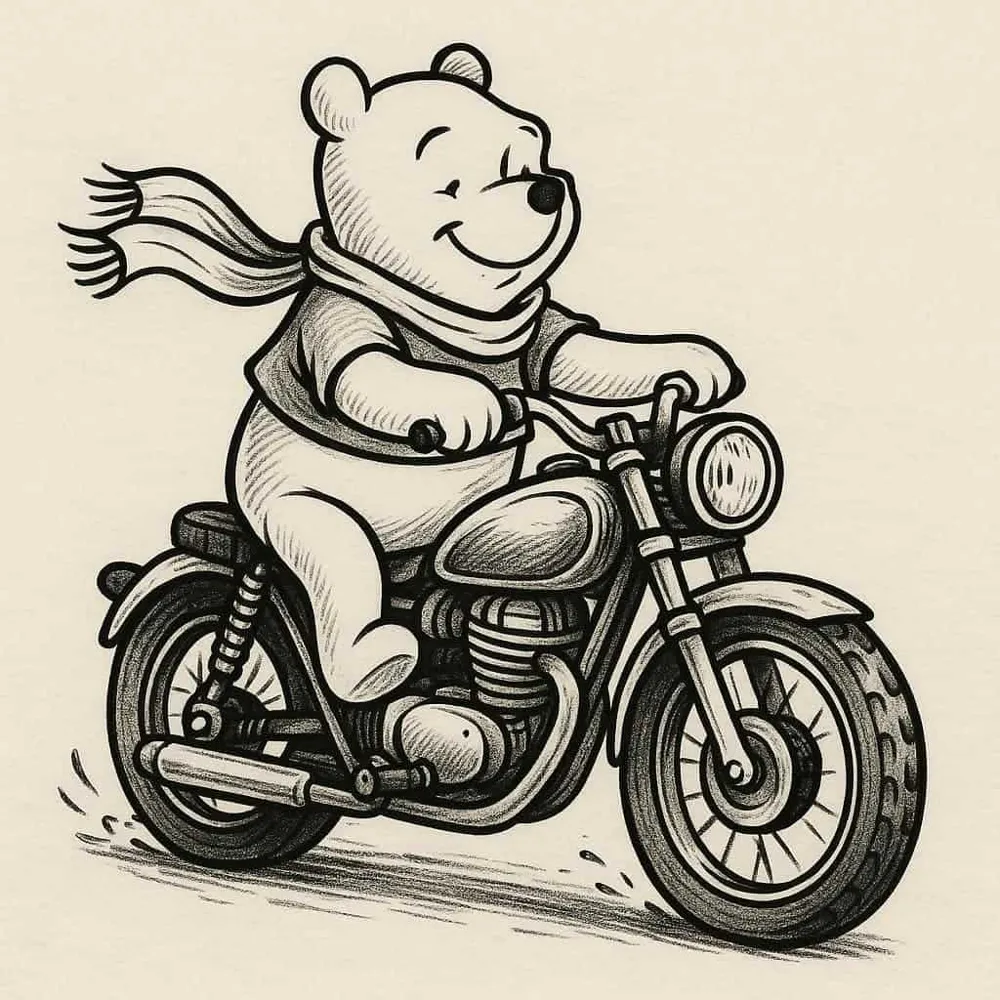 Pooh On A Bike by RichardT89 MakerWorld: Download Free 3D Models