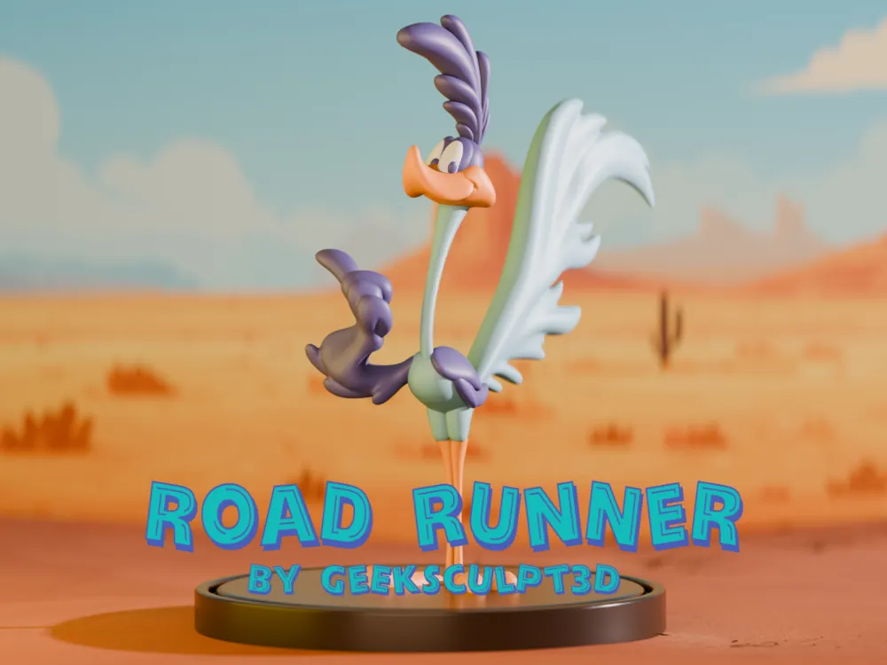 Looney Tunes Road Runner Collectible Figurine by GeekSculpt3D ...