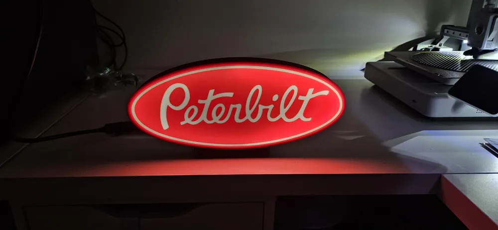 Peterbilt LED Light Box / Peterbilt Logo Sign by JF Lemay MakerWorld ...