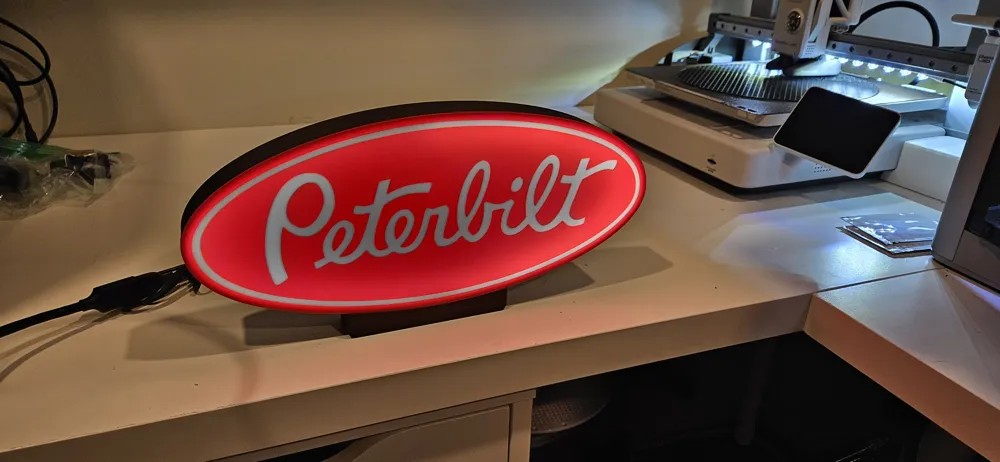 Peterbilt LED Light Box / Peterbilt Logo Sign by JF Lemay MakerWorld ...