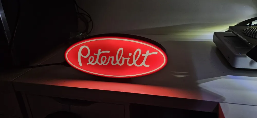 Peterbilt LED Light Box / Peterbilt Logo Sign by JF LemayMakerWorld ...
