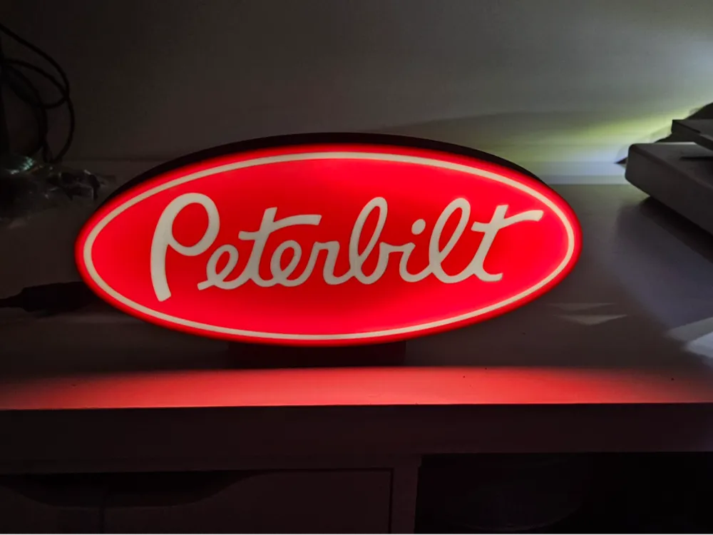 Peterbilt LED Light Box / Peterbilt Logo Sign by JF Lemay MakerWorld ...