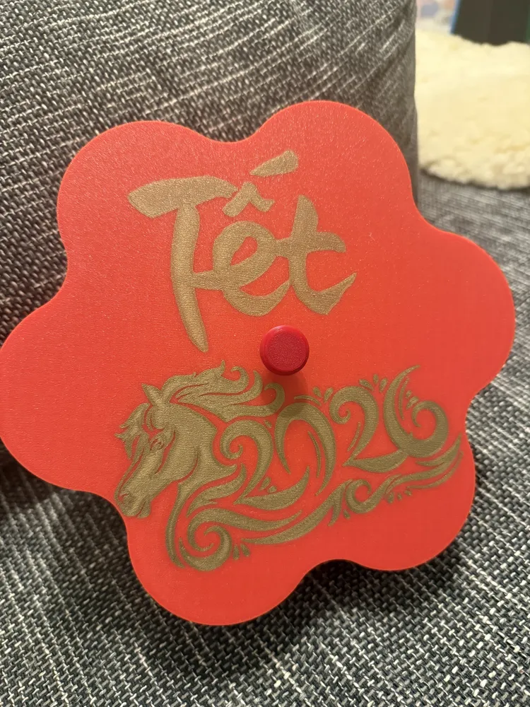 Couvercle Tet Année du Cheval 2026 - Modèle d'Impression 3D Gratuit ...