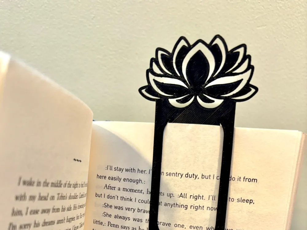 Lotus Flower Bookmark - Free 3D Print Model - MakerWorld