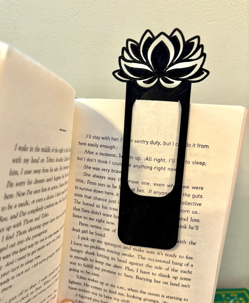 Lotus Flower Bookmark by DuckyPrinted MakerWorld: Download Free 3D Models