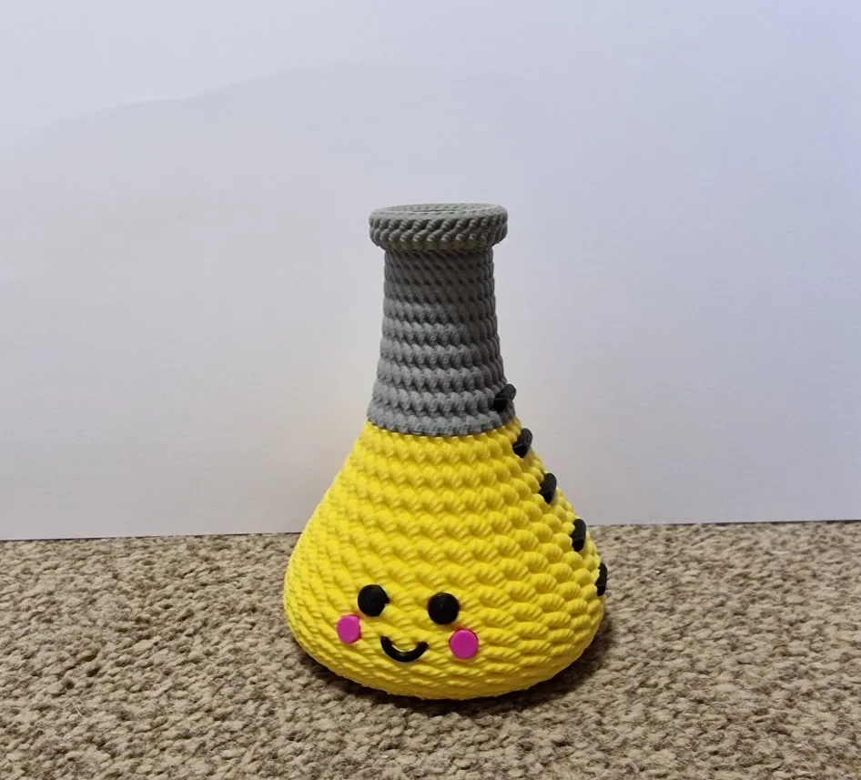 Adorably Scientific Crochet Lab Gear Conical Flask - Free 3D Print ...