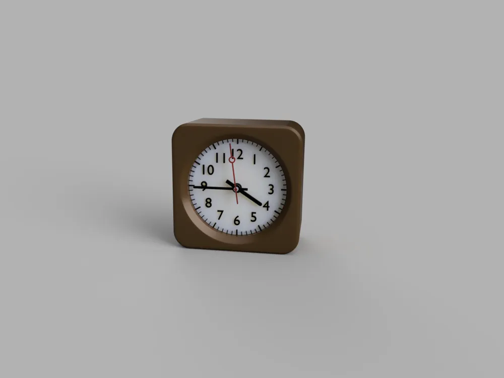 Simple table clock-Multiple dial options!-No AMS - Free 3D Print Model ...