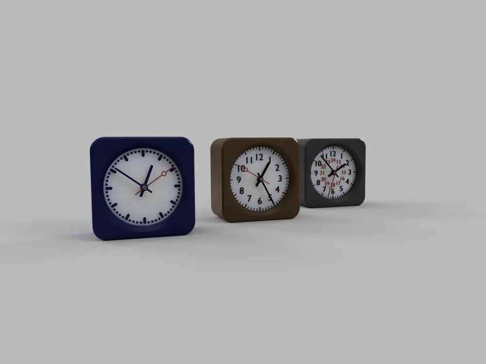 Simple table clock-Multiple dial options!-No AMS by Felix MakerWorld ...