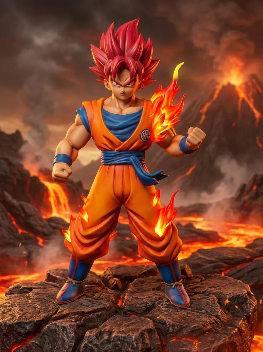 Fire Goku - Free 3D Print Model - MakerWorld