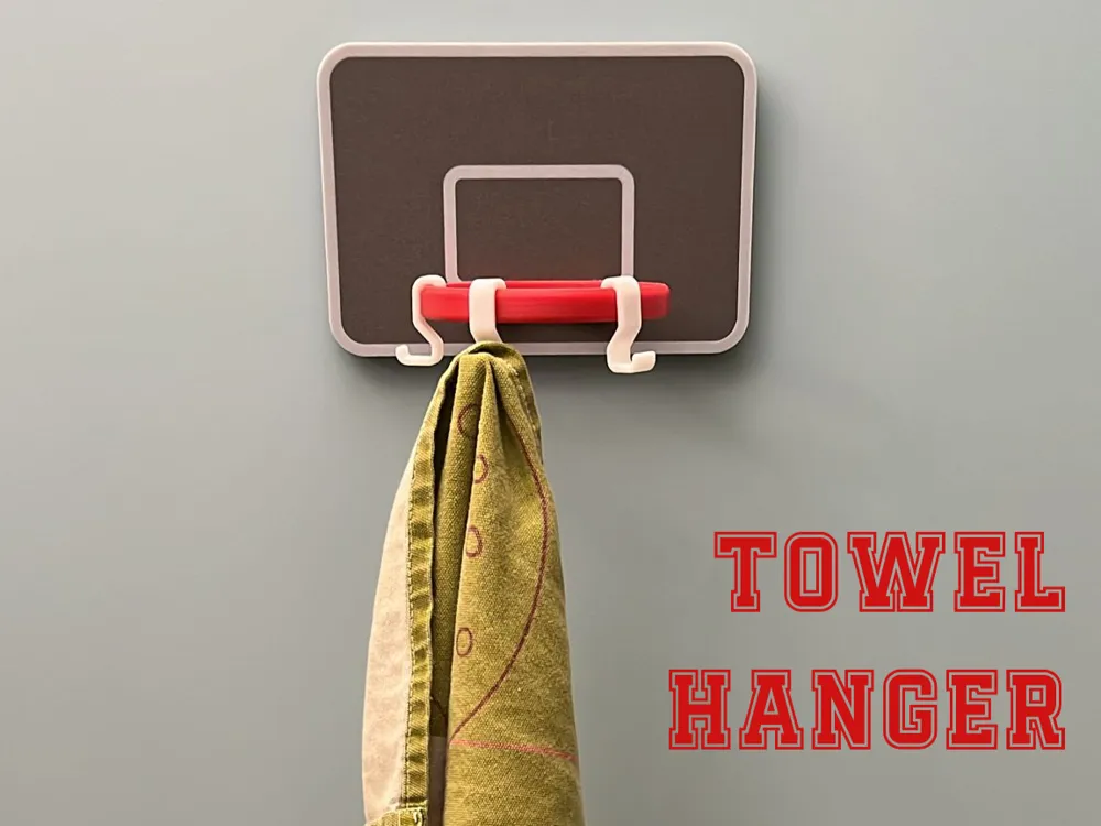 Basketball Hoop Hanger - A sporty hanger by andreacaninii - MakerWorld