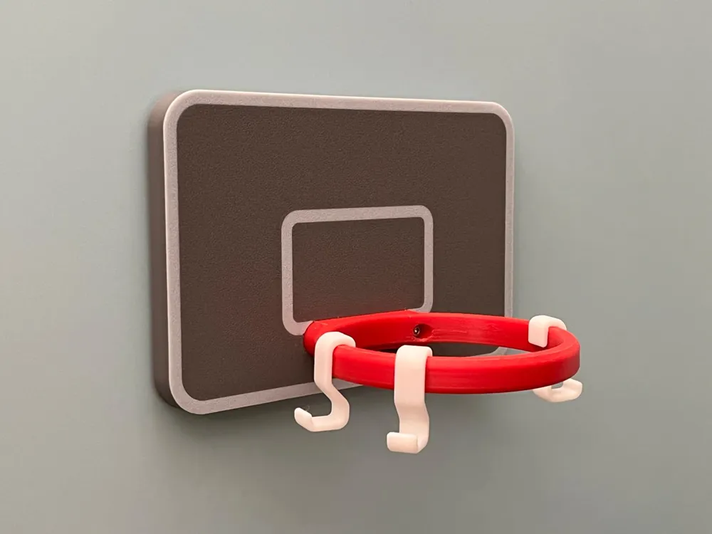 Basketball Hoop Hanger - A sporty hanger by andreacaninii - MakerWorld