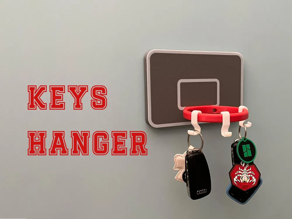 Basketball Hoop Hanger - A sporty hanger by andreacaninii - MakerWorld