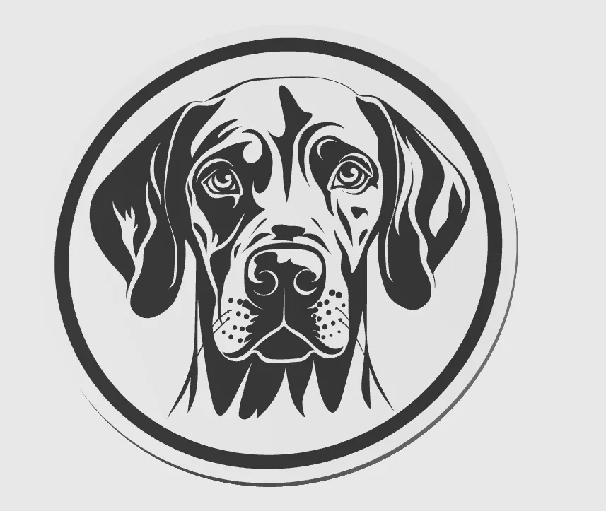 Weimaraner Dog coaster by Mr.Jay - MakerWorld