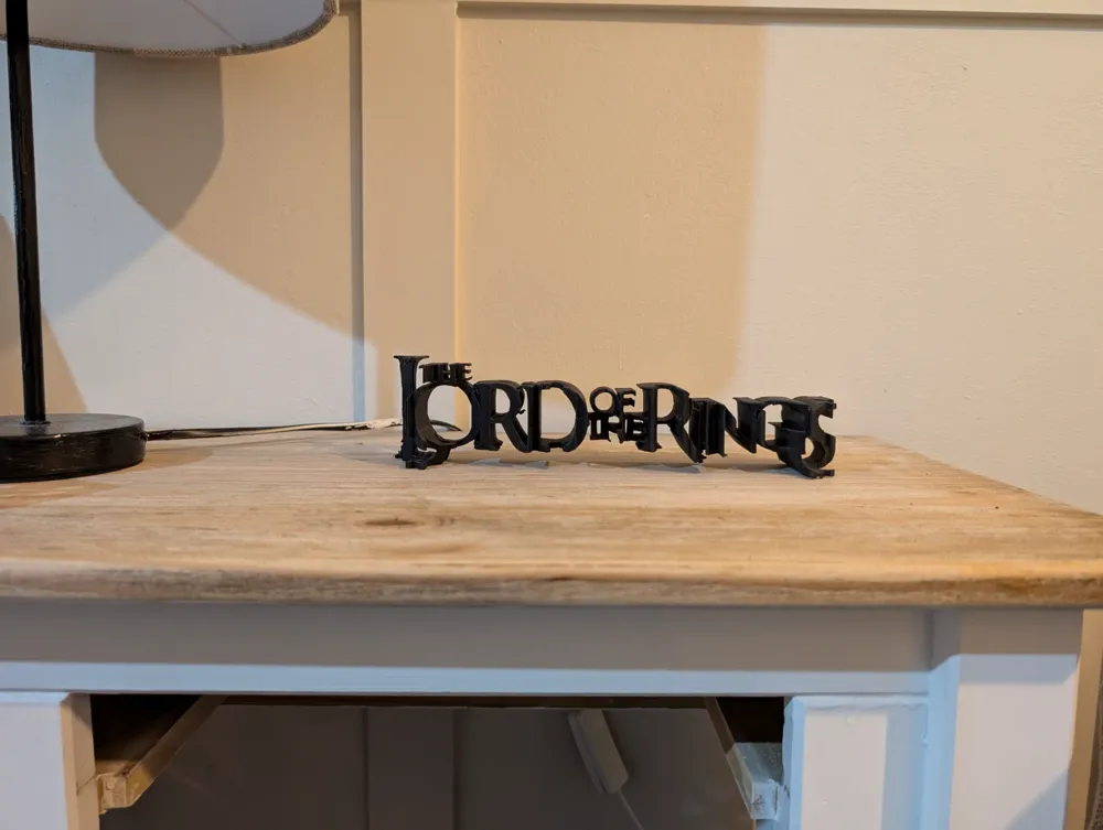 Herr der Ringe Textkunst von 3d Files - MakerWorld