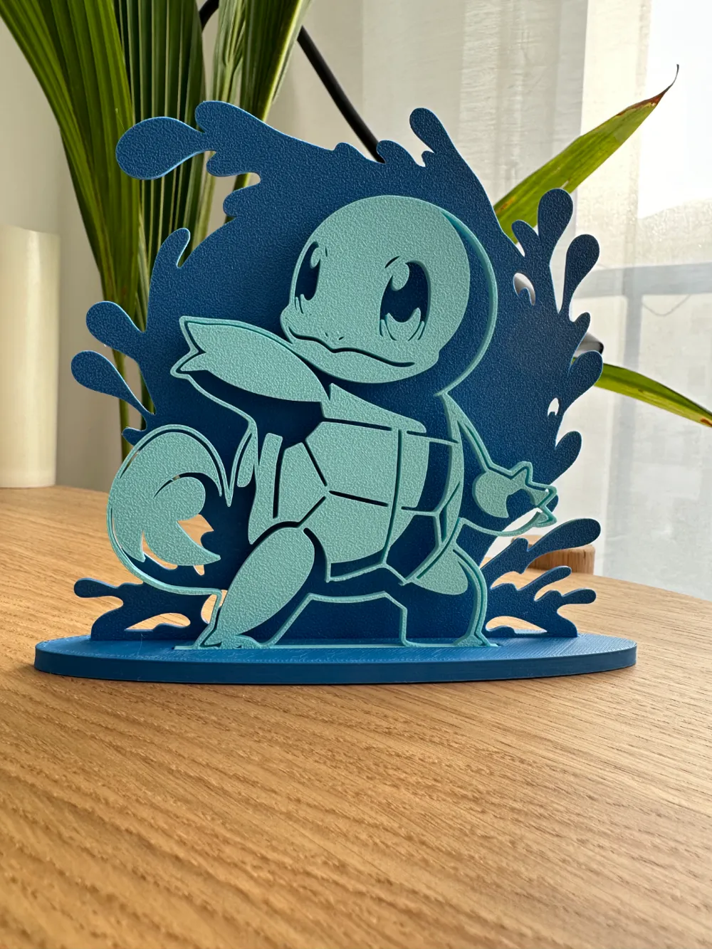 Squirtle Pokemon Detailed 2D Silhouette Wall Art by BluB - MakerWorld