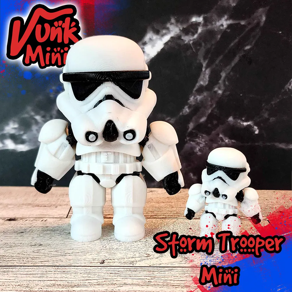 Mini Storm Trooper Flexi - Free 3D Print Model - MakerWorld
