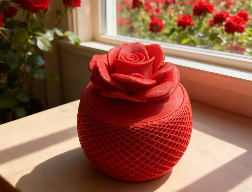Rose Lid Small Item Storage Box - Free 3D Print Model - MakerWorld
