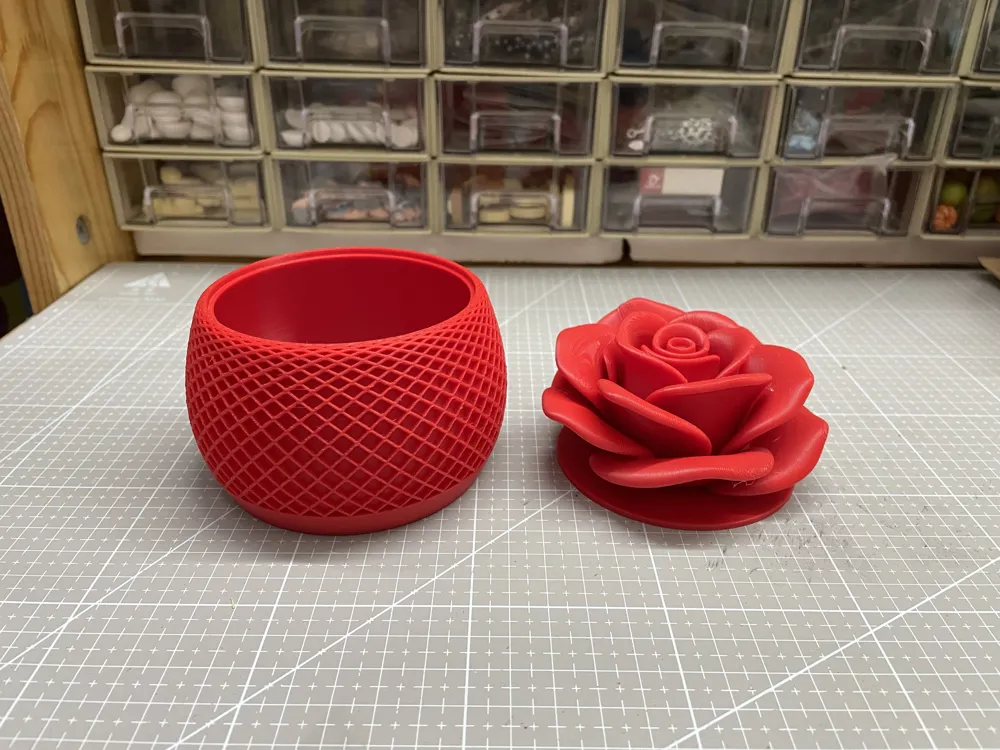 Rose Lid Small Item Storage Box - Free 3D Print Model - MakerWorld