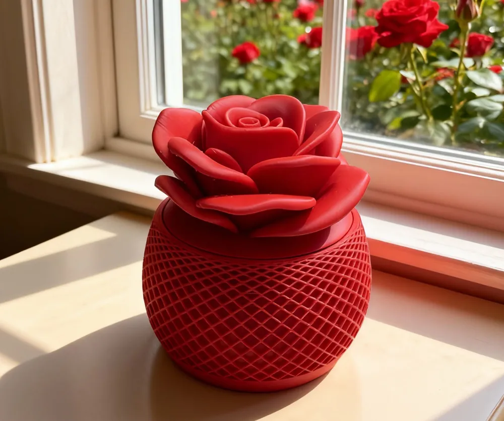 Rose Lid Small Item Storage Box - Free 3D Print Model - MakerWorld