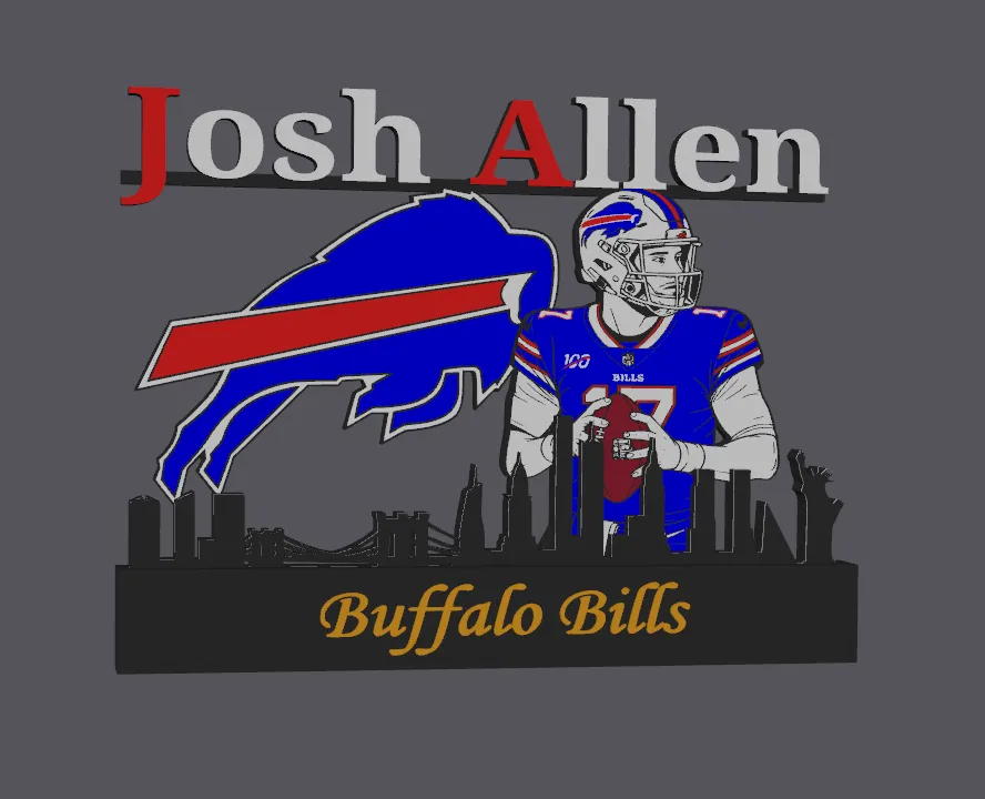 ¡Exhibición de Josh Allen de los Buffalo Bills de la NFL! Horizonte de ...