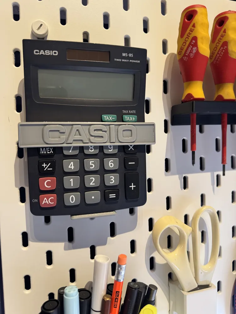IKEA Skadis - Casio Calculator - Free 3D Print Model - MakerWorld