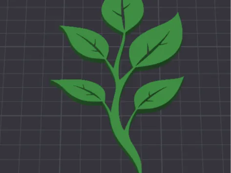 2D leaf plant by Olivier MakerWorld: Download Free 3D Models