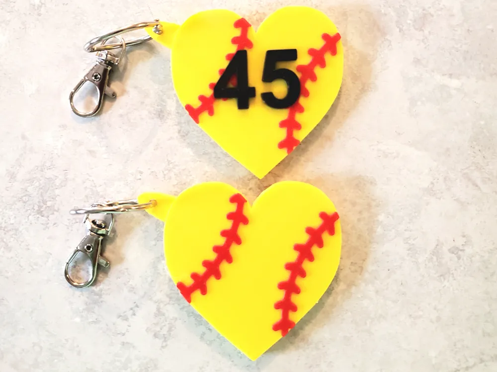 Customizable Softball / Baseball Keychain/Bag Tag by ESquared ...