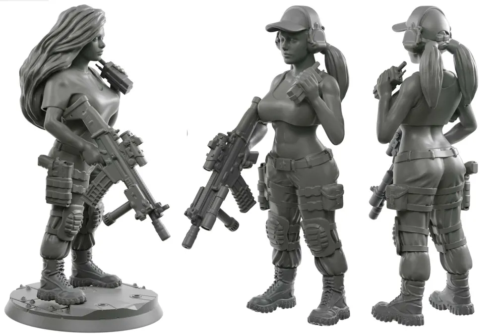 Female action figure by KKND MakerWorld: Download Free 3D Models