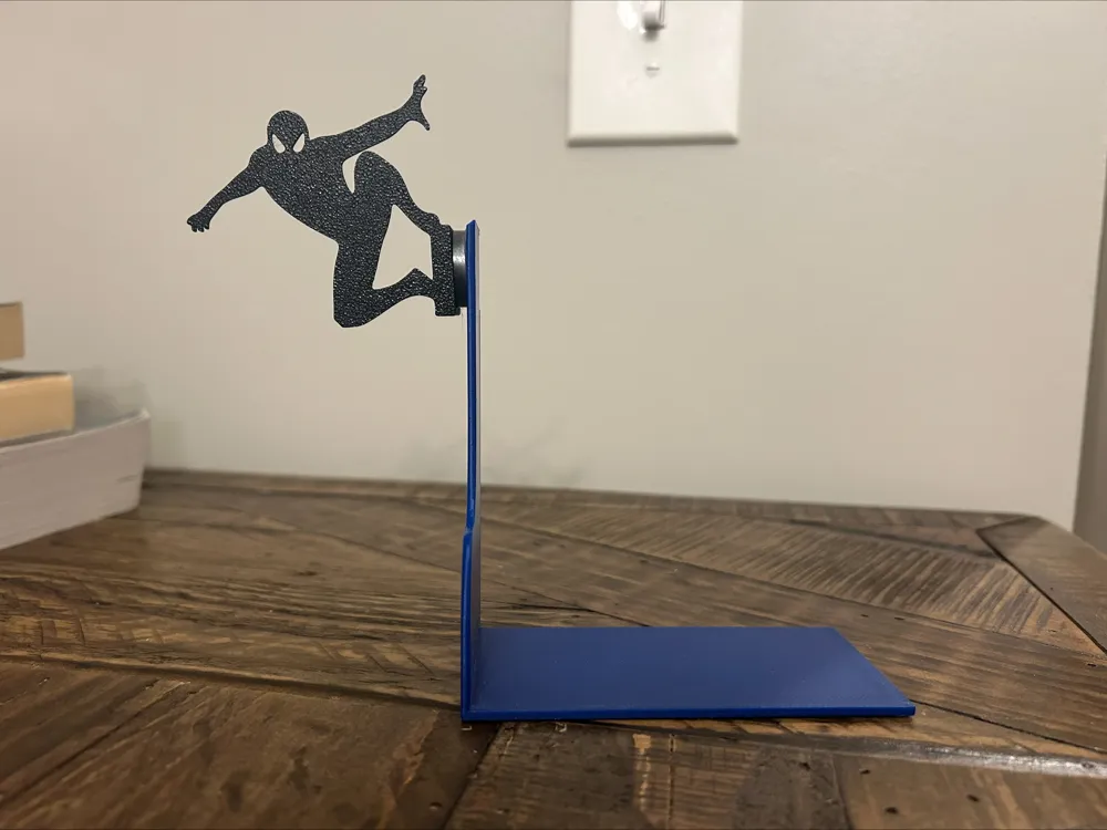 Spiderman Superhero Magnetic Bookend - Free 3D Print Model - MakerWorld