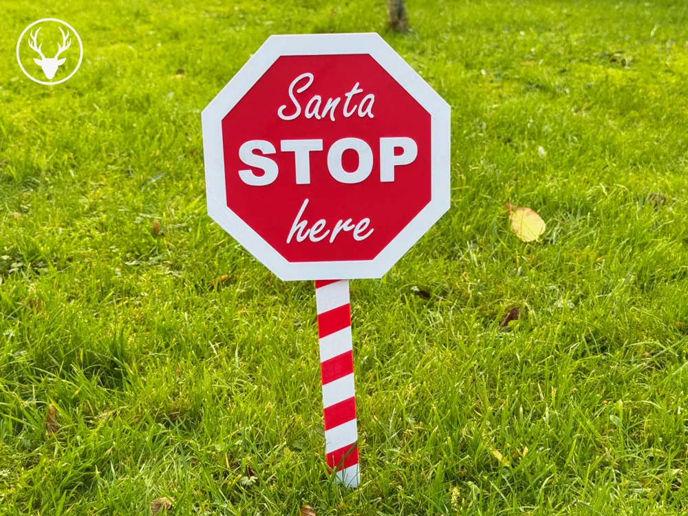 Santa STOP Sign - Free 3D Print Model - MakerWorld
